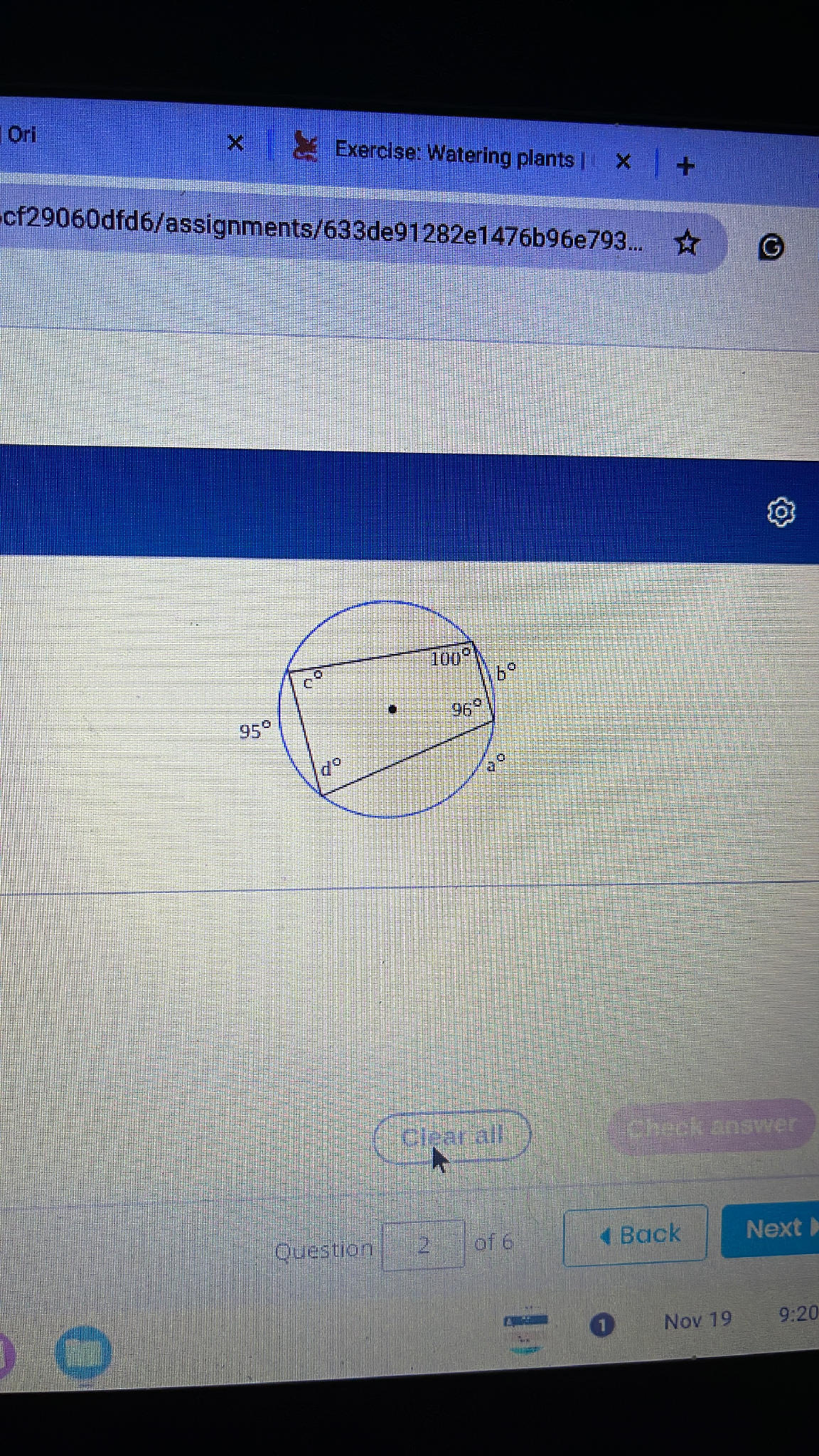 In the circle shown, a quadrilateral is | StudyX
