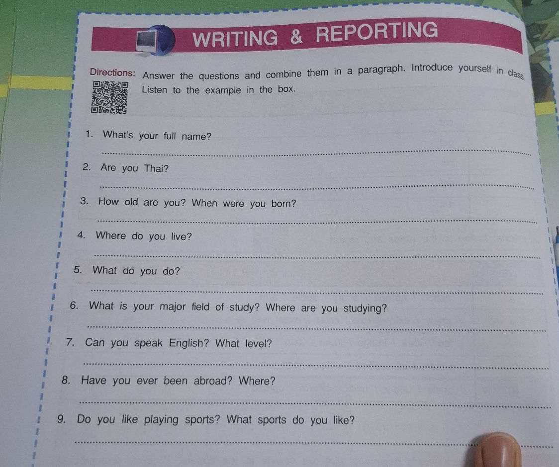 WRITING REPORTING Directions: Answer the | StudyX