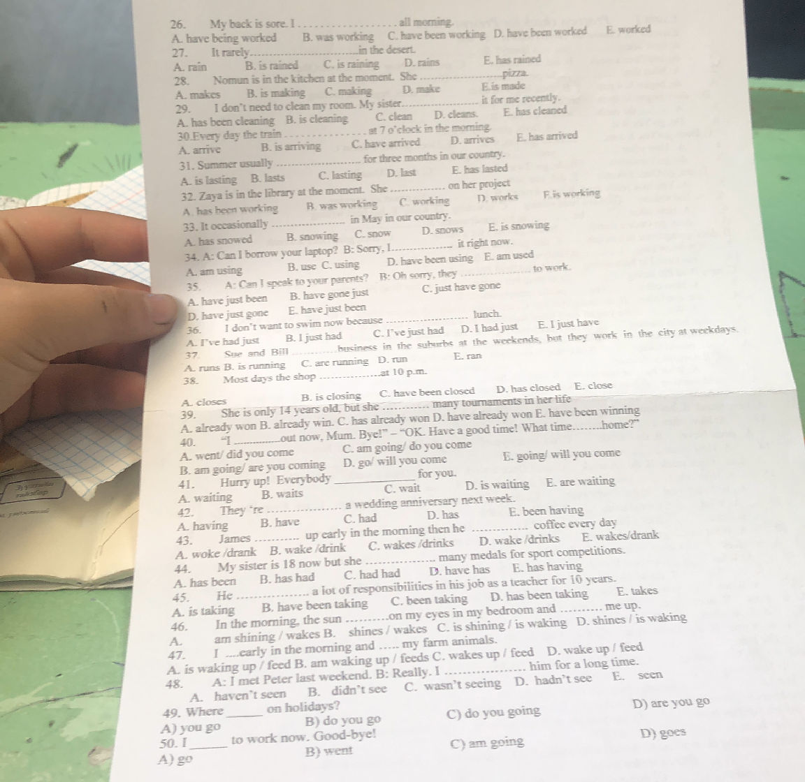 28. Nomun is in the kitchen at the moment. | StudyX