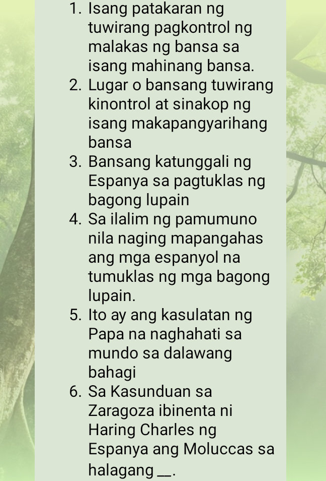 1. Isang patakaran ng tuwirang pagkontrol ng | StudyX