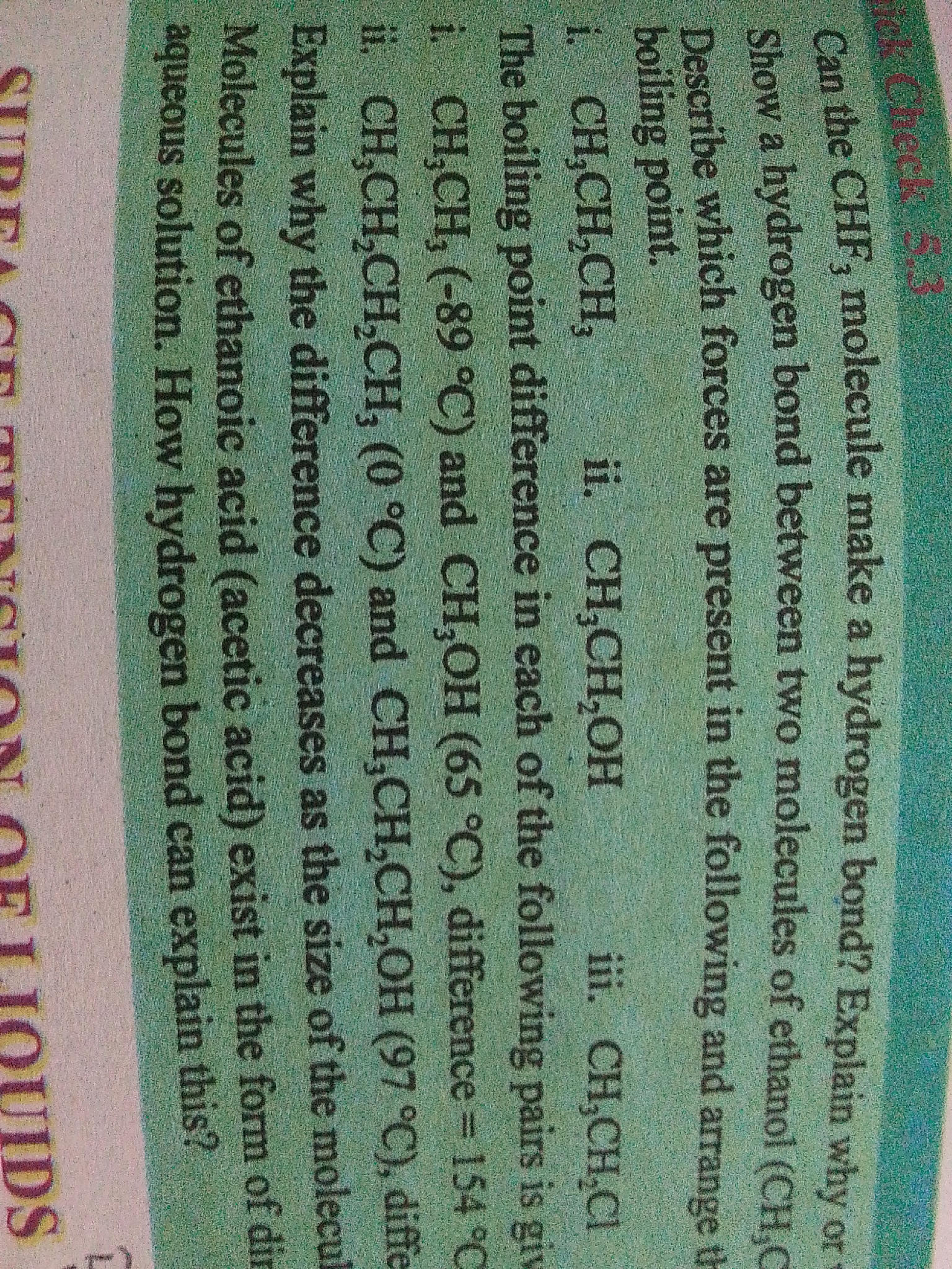 Can the $ {CHF}_3$ molecule make a hydrogen | StudyX