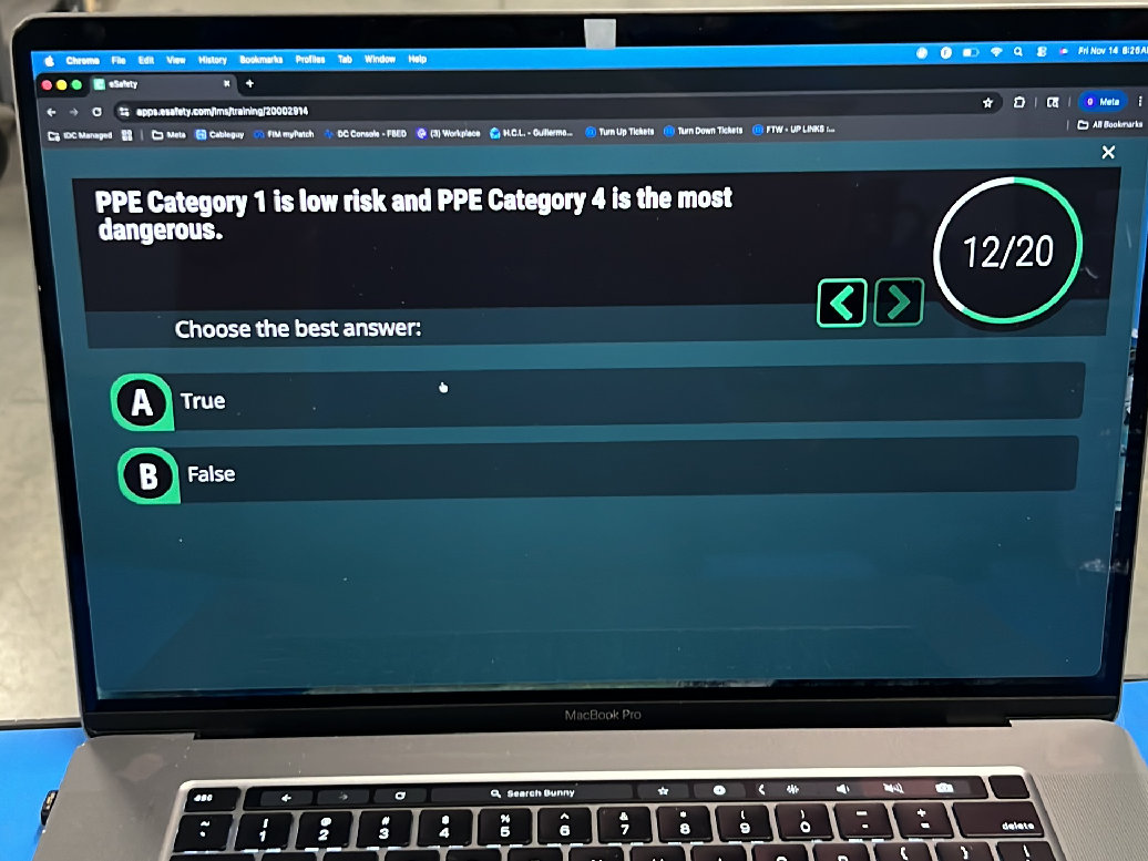 PPE Category 1 is low risk and PPE Category | StudyX