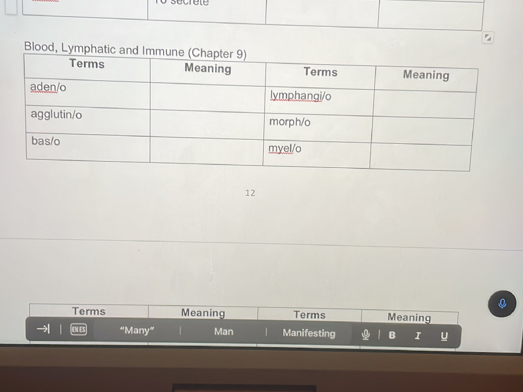 Blood, Lymphatic and Immune (Chapter 9) | | StudyX