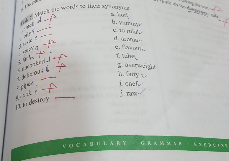 Task 7. Match the words to their synonyms. | StudyX