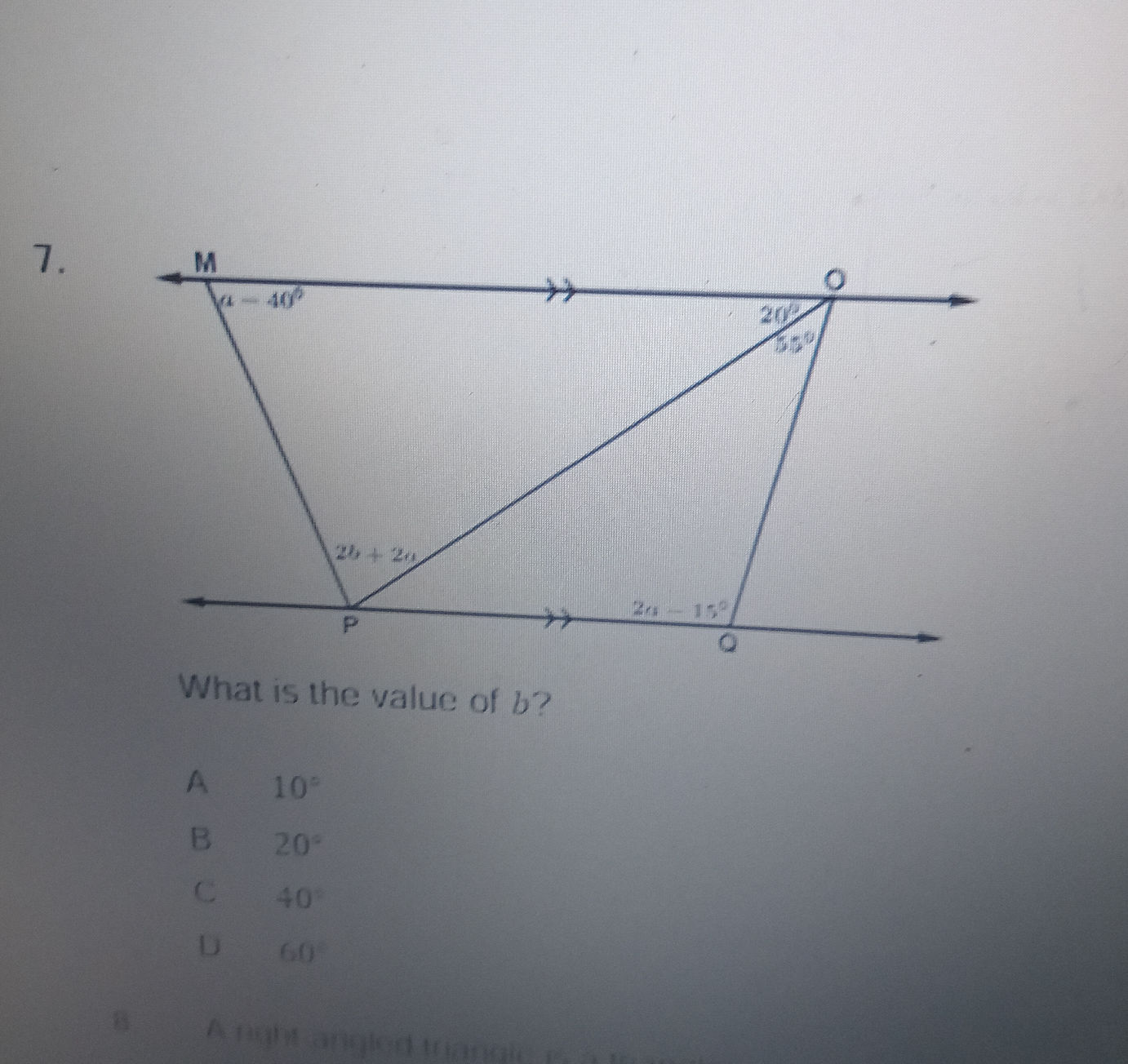 The figure shows two parallel lines | StudyX