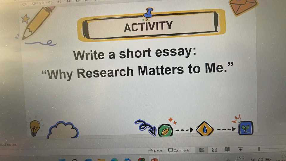 ACTIVITY Write a short essay: "Why Research | StudyX