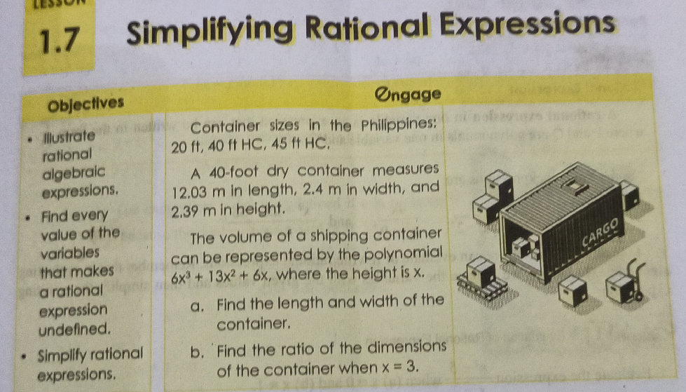 Objectives • Illustrate rational algebraic | StudyX