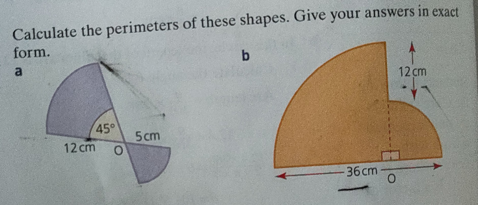 Calculate the perimeters of these shapes. | StudyX