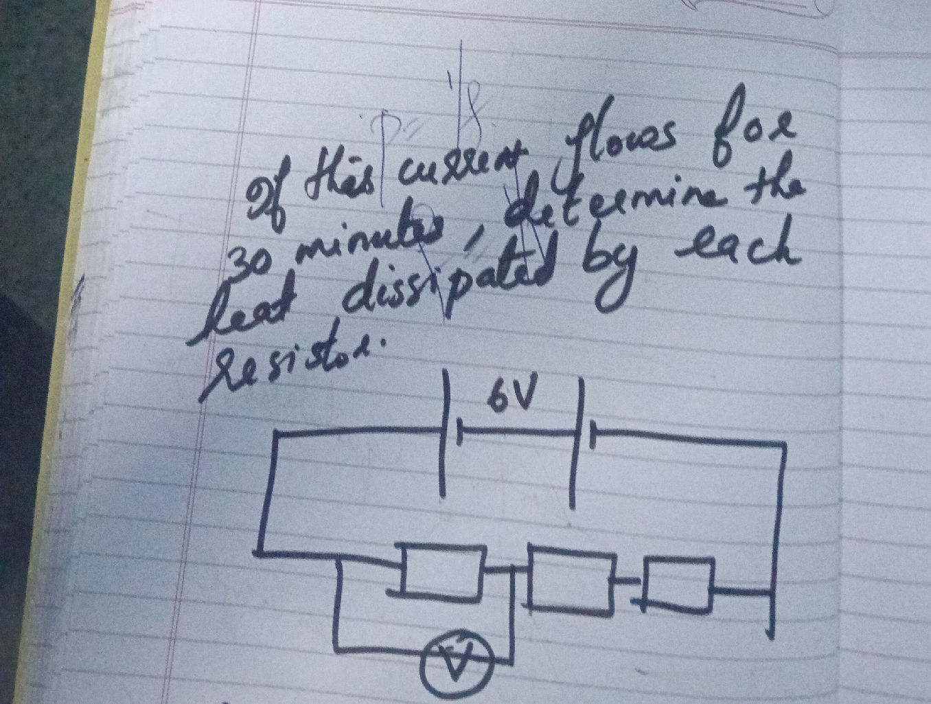 of this current flows for 30 minutes, | StudyX