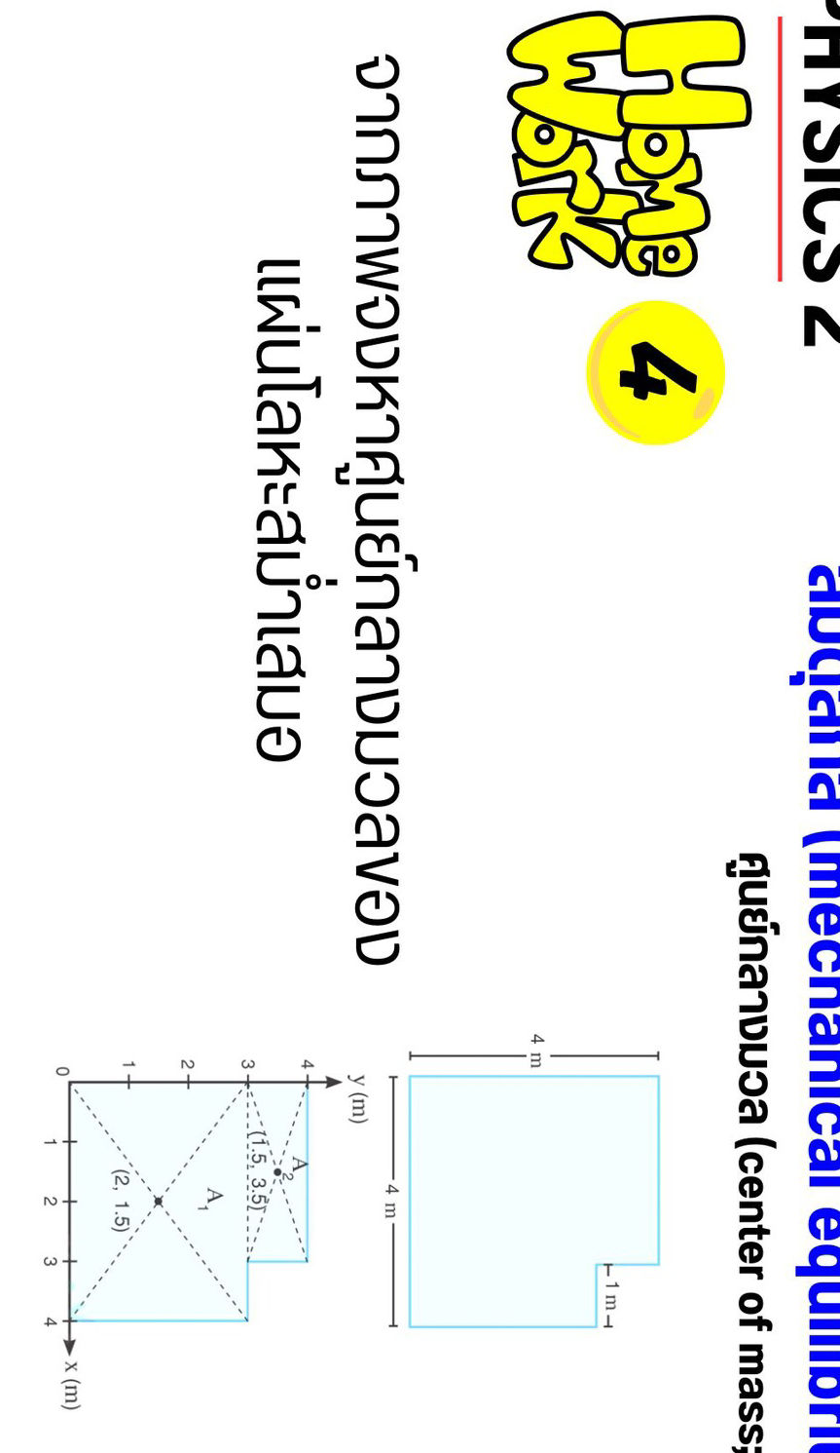 PHYSICS 2 Home Work 4 ศูนย์กลางมวล (center | StudyX
