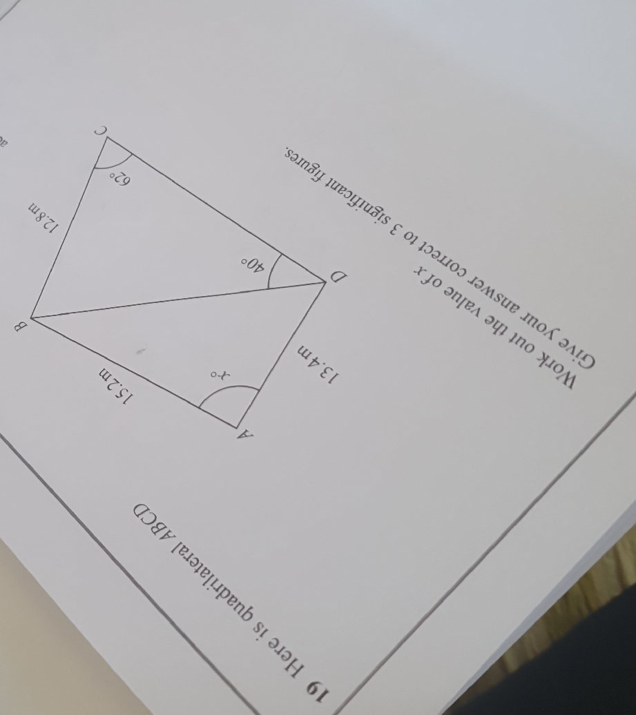 Here is quadrilateral ABCD [Diagram of | StudyX