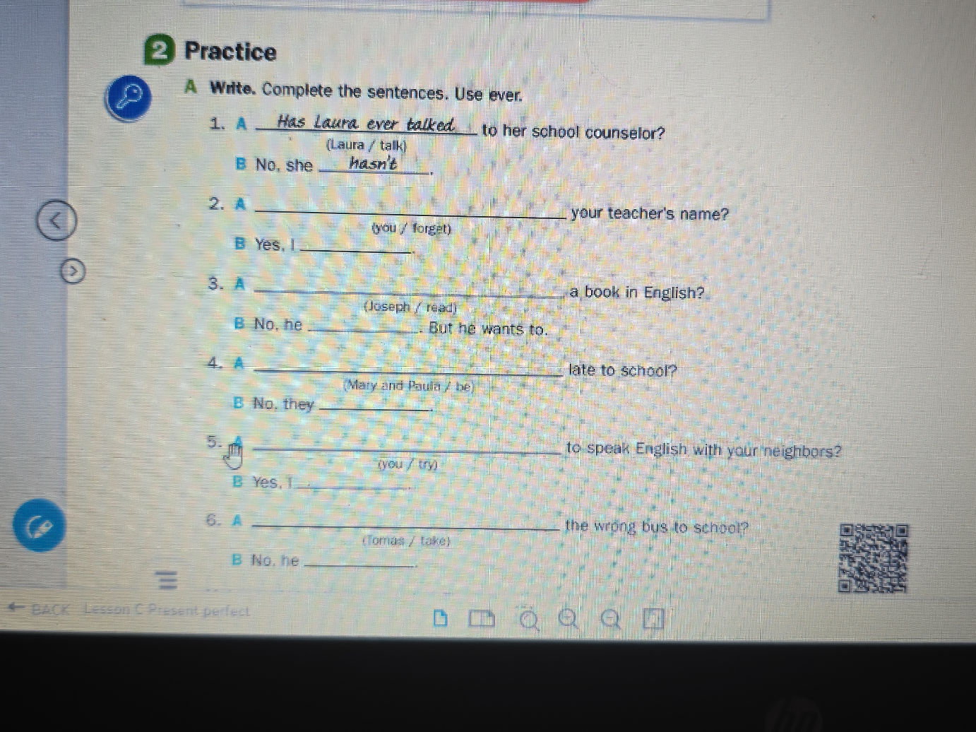 2 Practice A Write. Complete the sentences. | StudyX