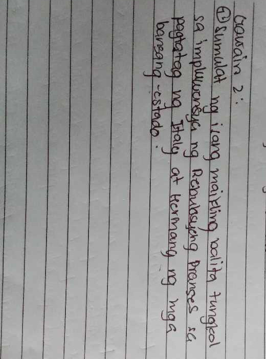 Gawain 2: 1) Sumulat ng isang maikling | StudyX