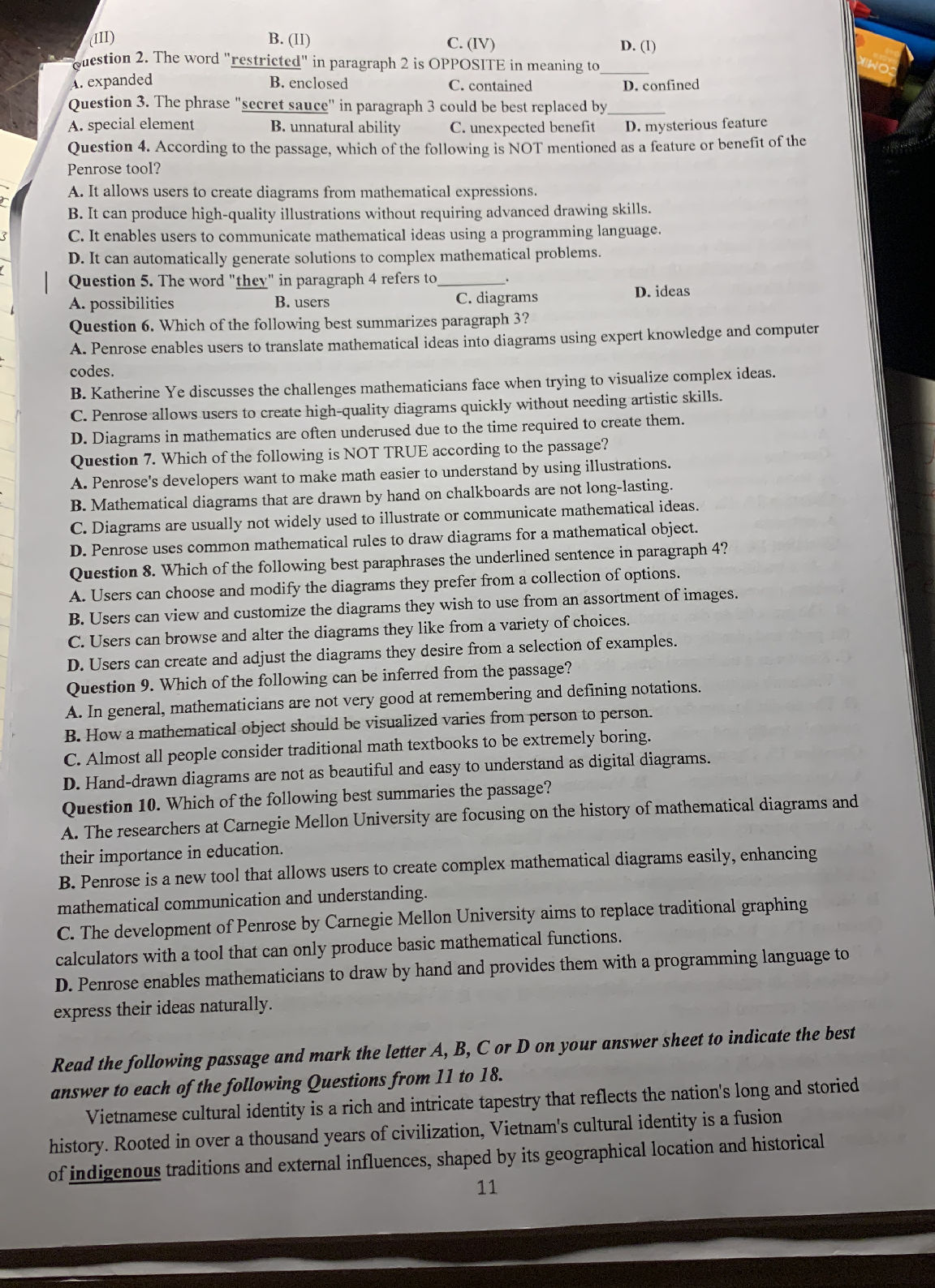 Question 2. The word "restricted" in | StudyX