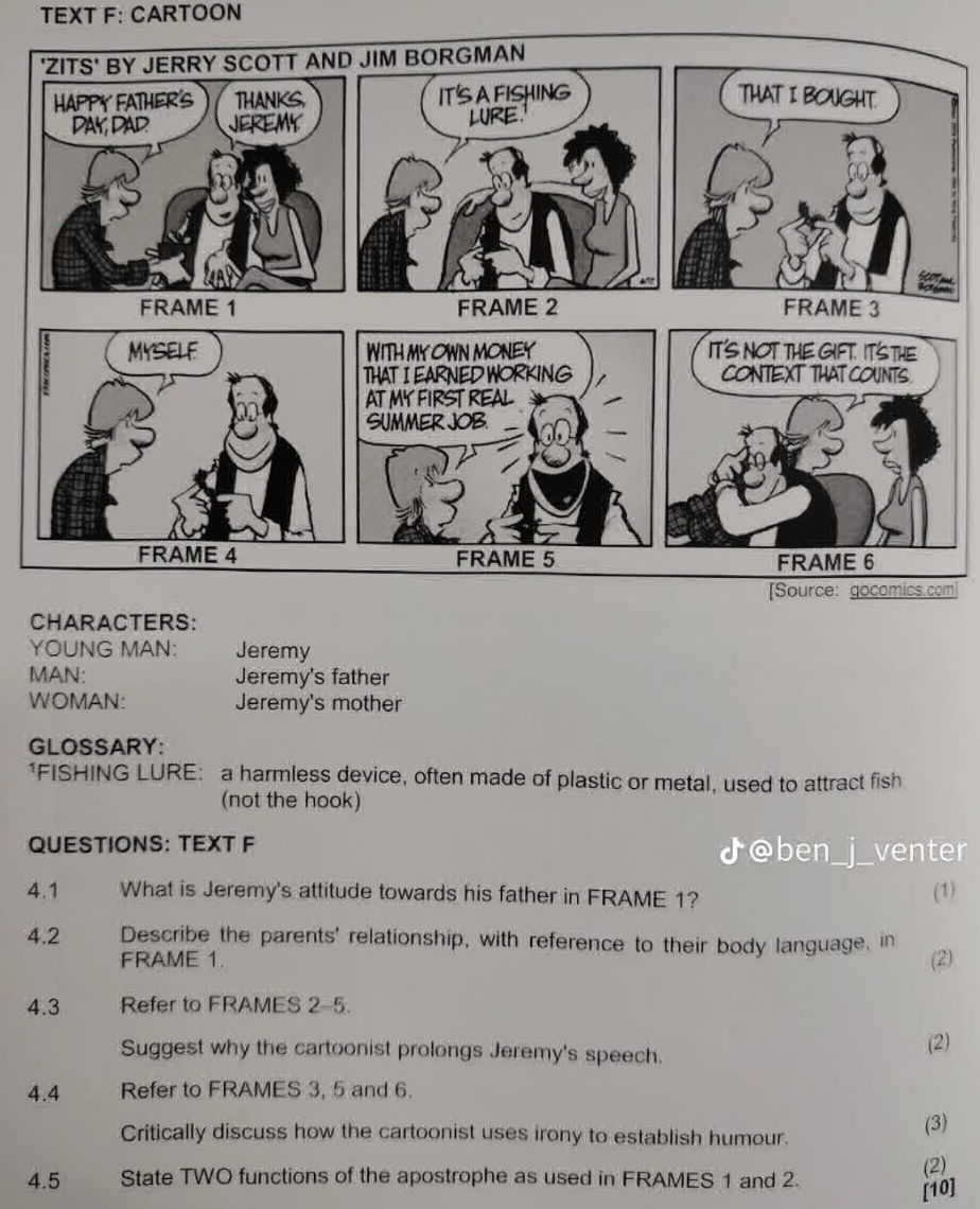 TEXT F: CARTOON 'ZITS' BY JERRY SCOTT AND | StudyX