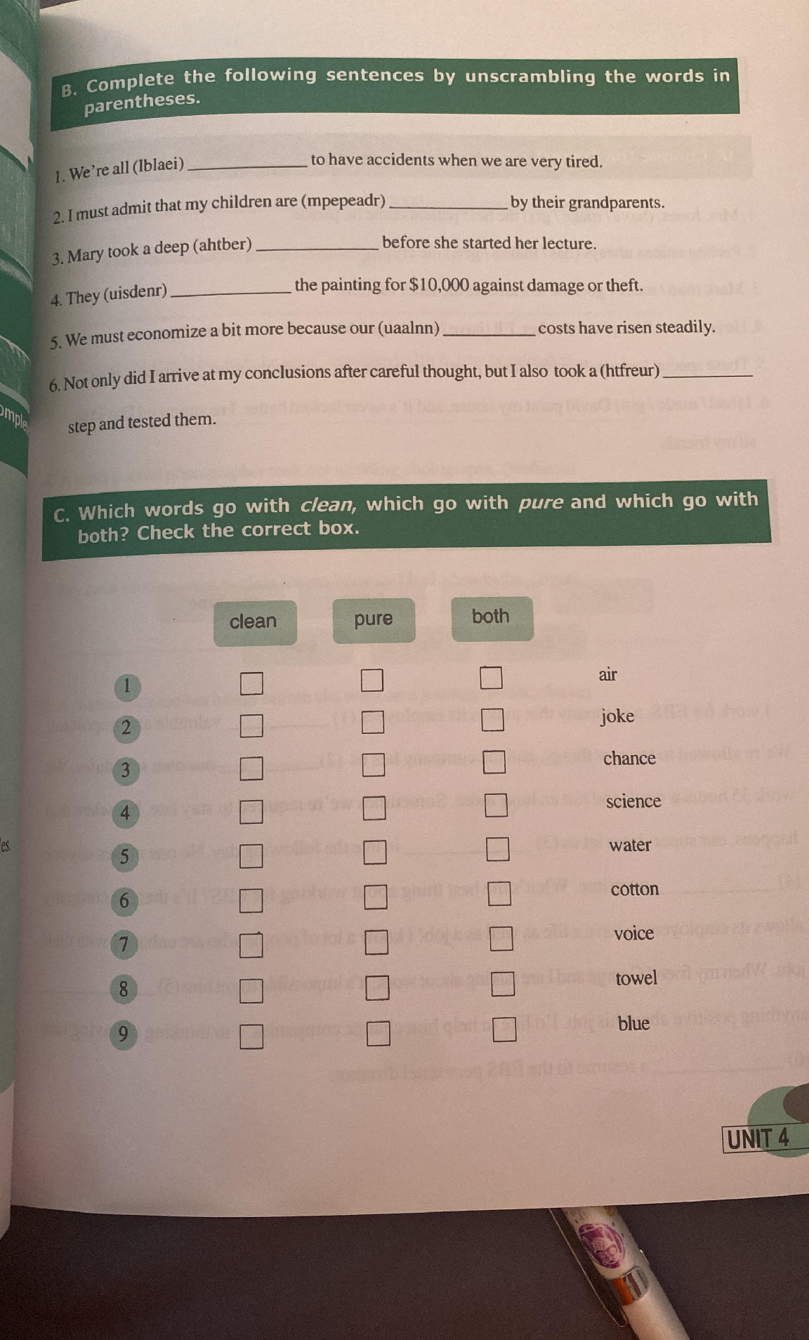 B. Complete the following sentences by | StudyX
