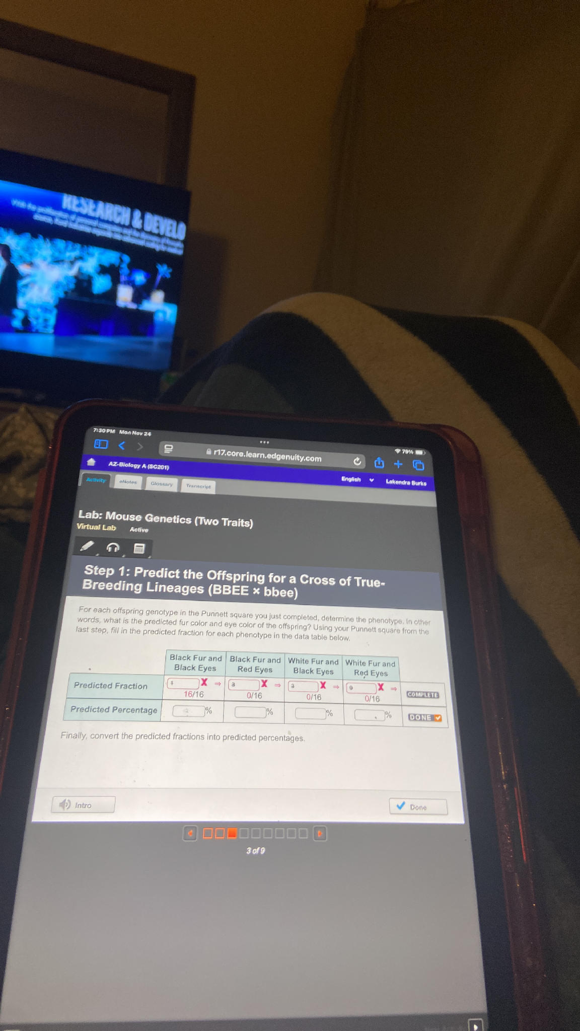 Lab: Mouse Genetics (Two Traits) Step 1: | StudyX