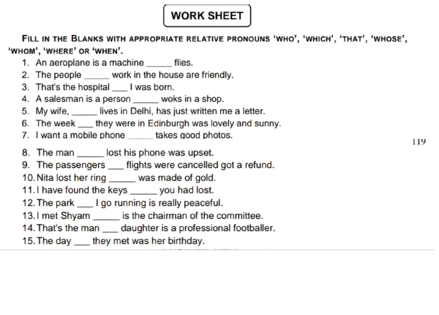 FILL IN THE BLANKS WITH APPROPRIATE RELATIVE | StudyX