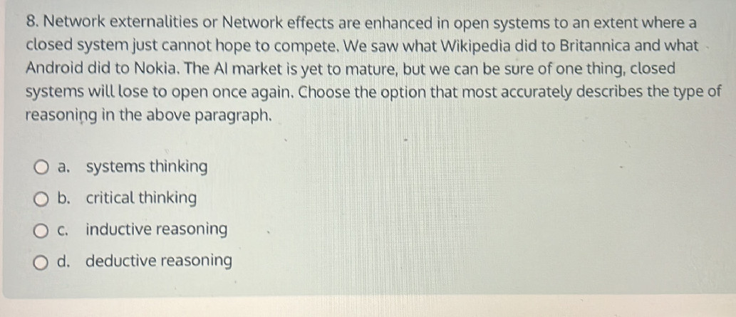8. Network externalities or Network effects | StudyX