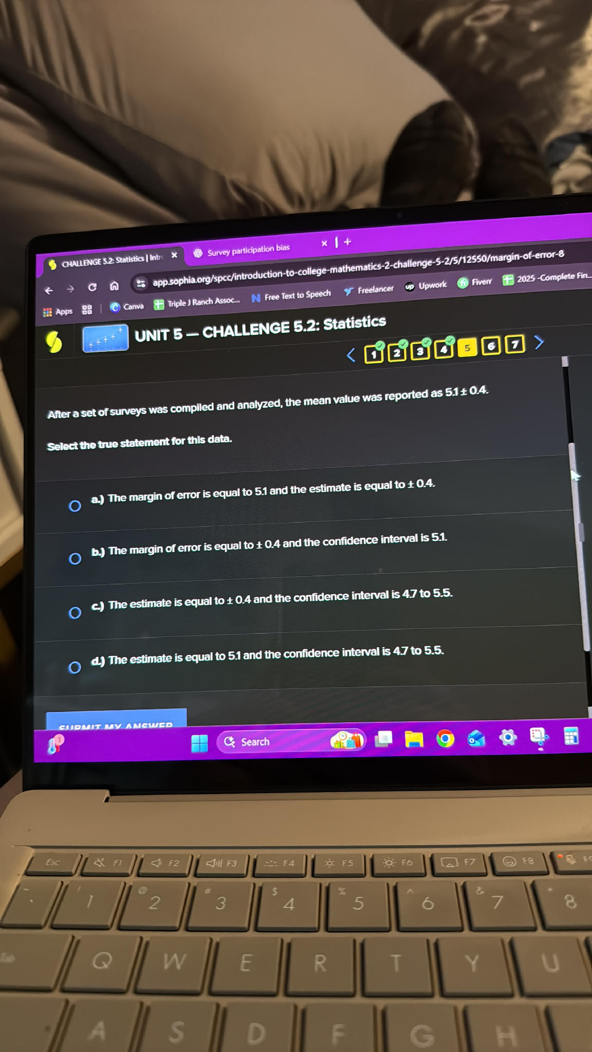 After a set of surveys was compiled and | StudyX