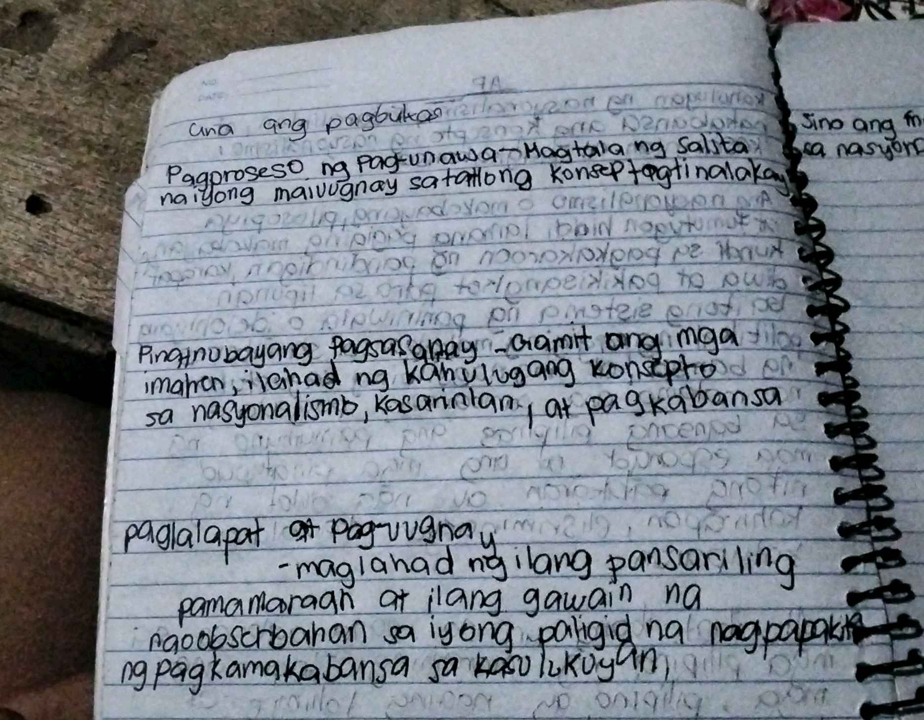 Tanong Tungkol sa Nasyonalismo at Nasyon | StudyX