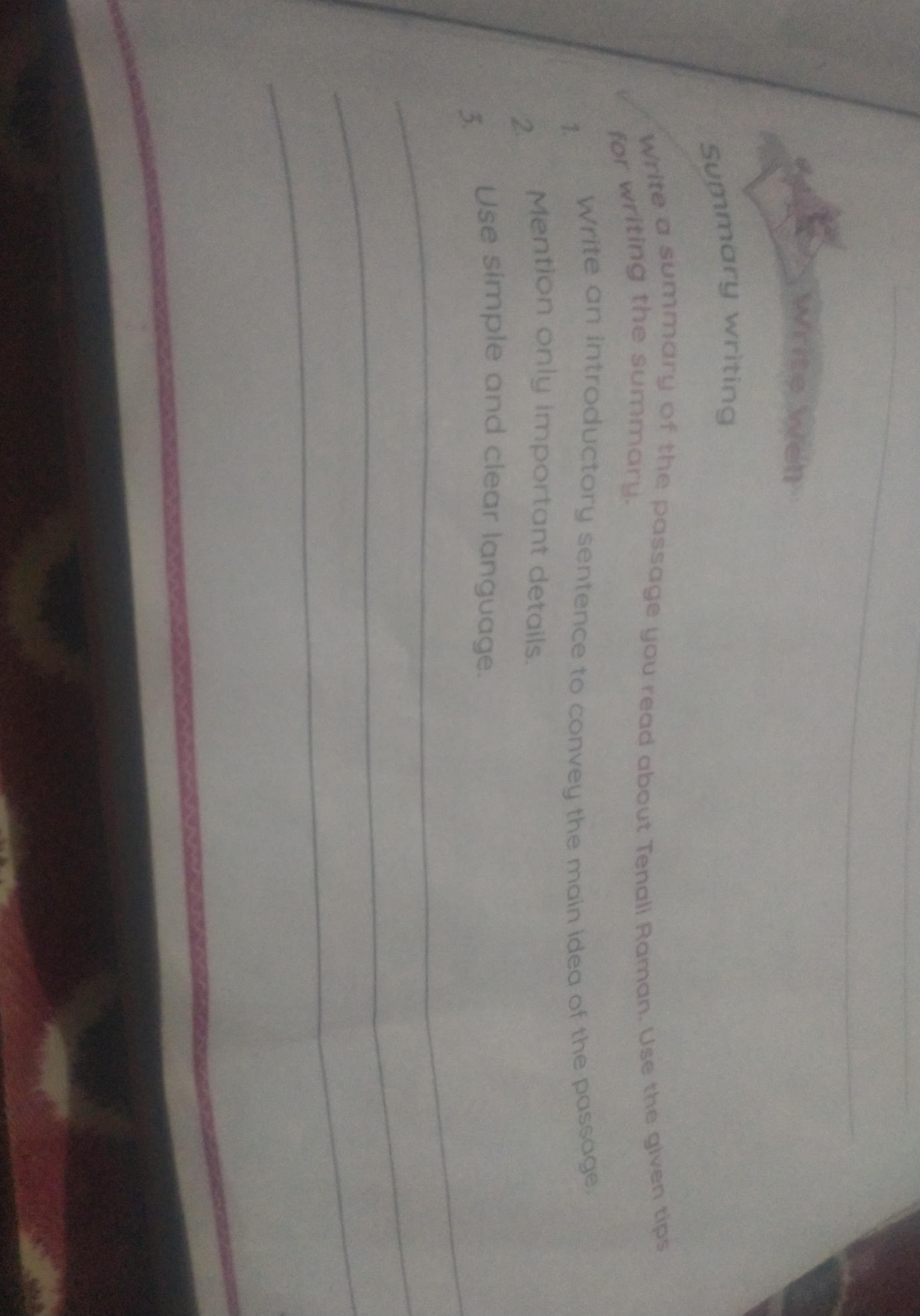 Write a summary of the passage you read | StudyX