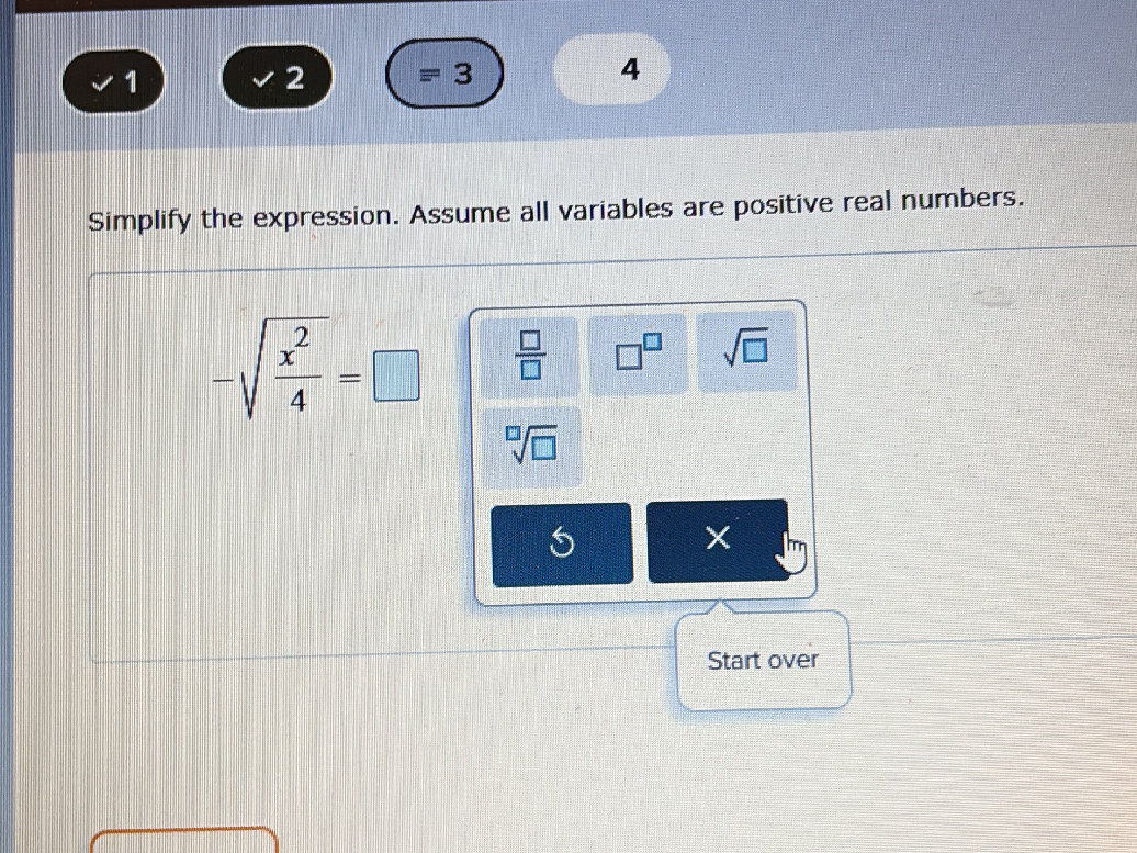 Simplify the expression. Assume all | StudyX