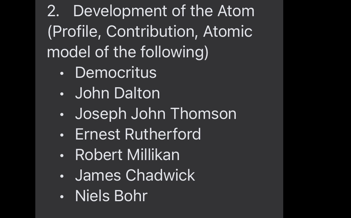 2. Development of the Atom (Profile, | StudyX