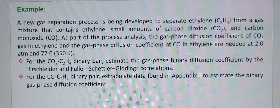 Example: A new gas separation process is | StudyX