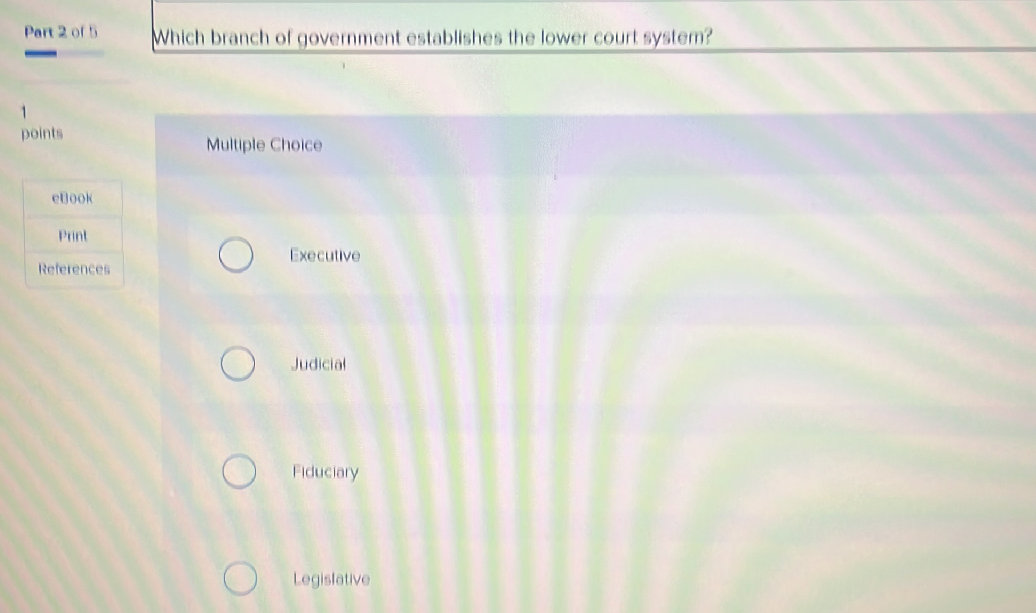 Which branch of government establishes the | StudyX