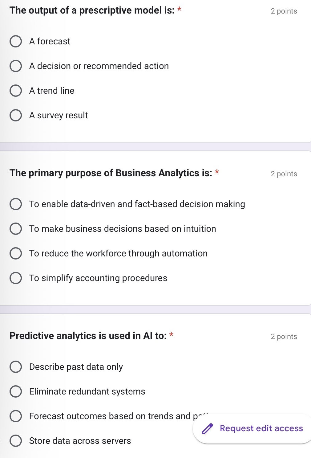 Predictive analytics is used in AI to: | StudyX