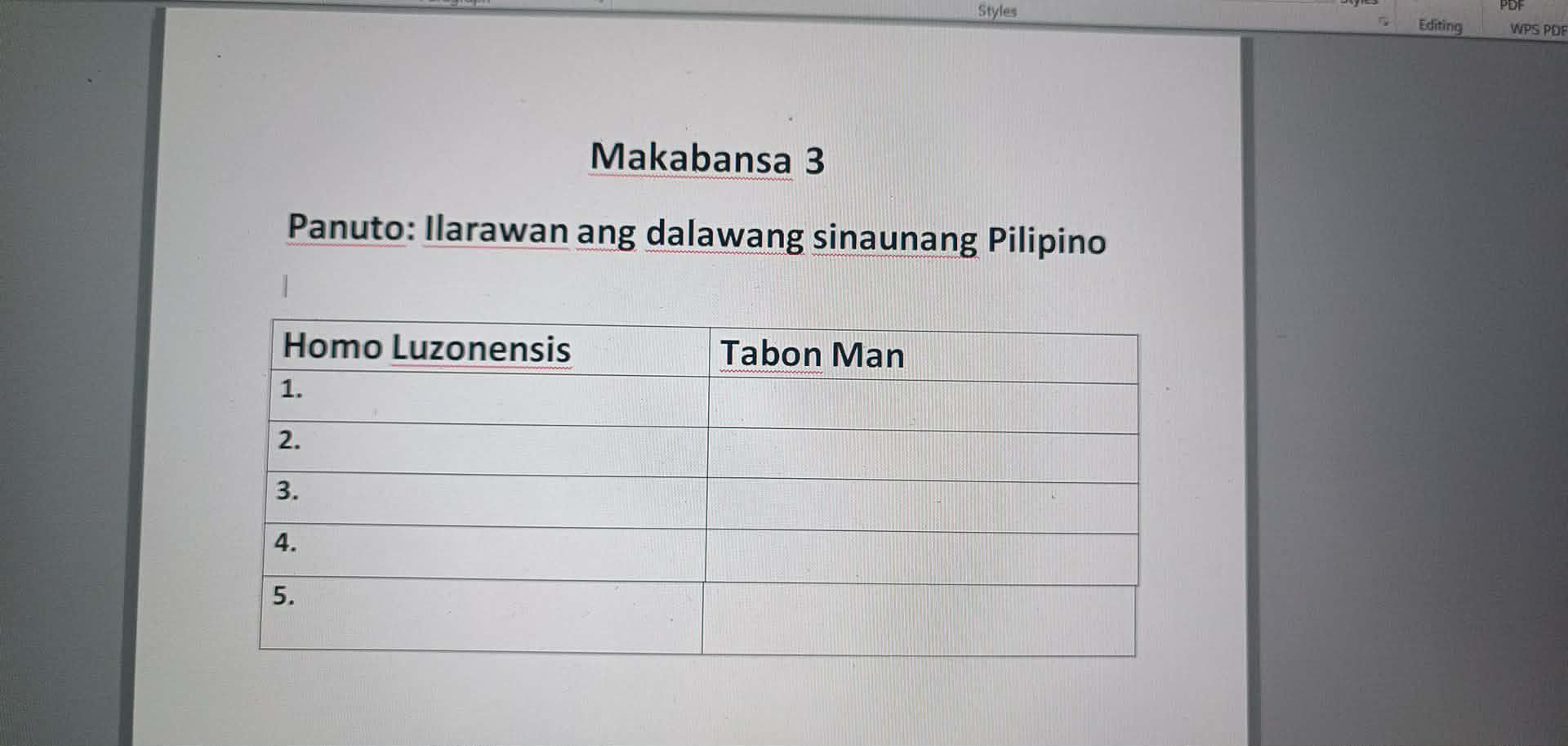 Makabansa 3 Panuto: Ilarawan ang dalawang | StudyX