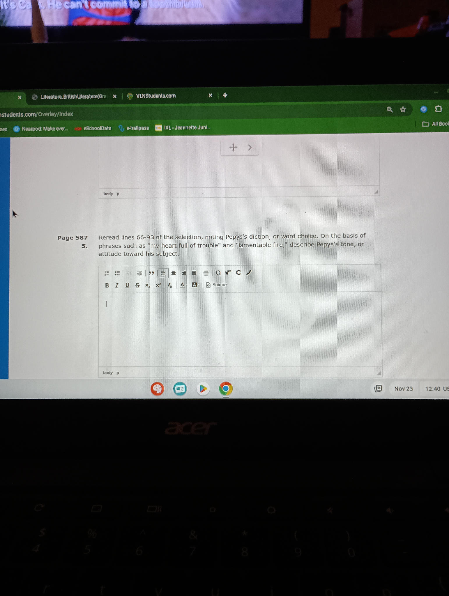 Page 587 5. Reread lines 66-93 of the | StudyX