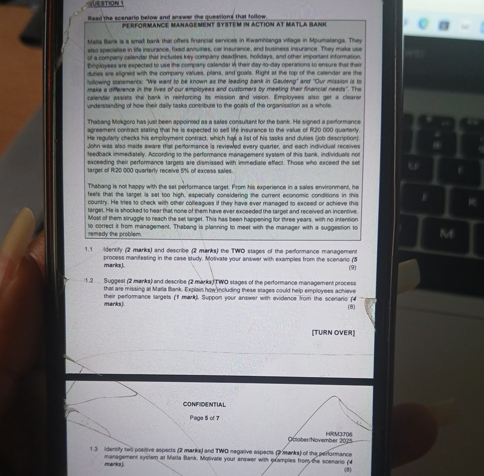 Read the scenario below and answer the | StudyX