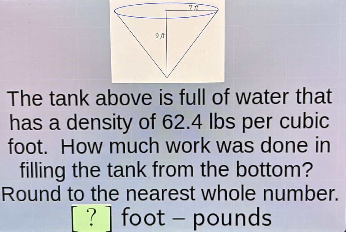 A conical tank has a radius of $r=7 { ft}$ | StudyX