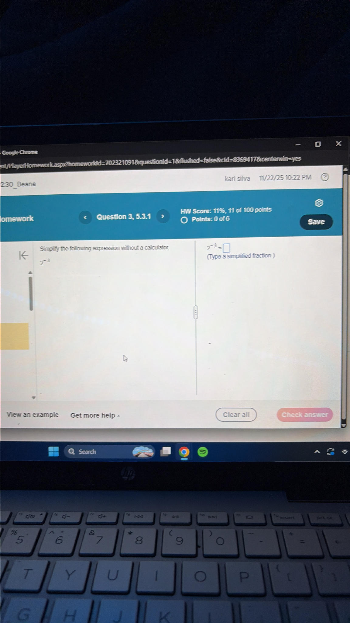 Simplify the following expression without a | StudyX