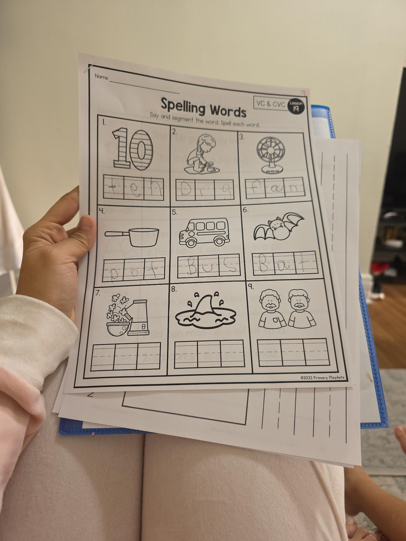 VC CVC Lesson 19 **Spelling Words** Say | StudyX