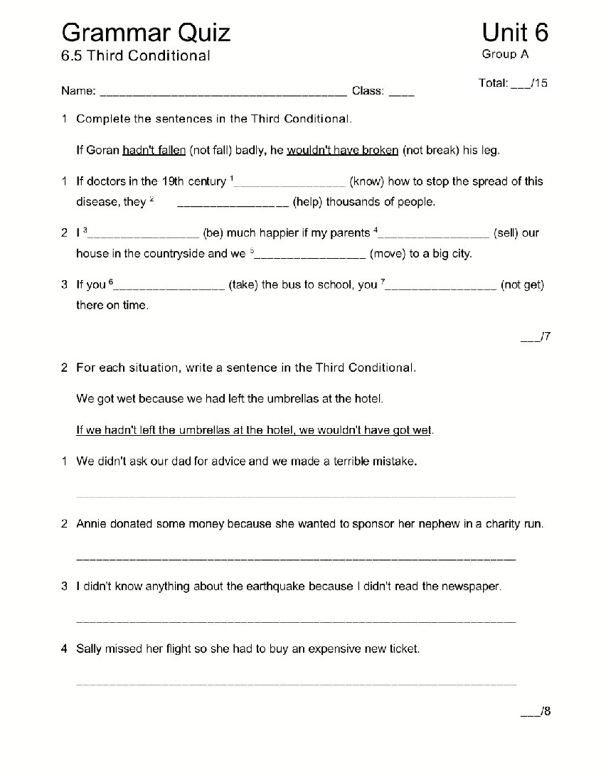 1 Complete the sentences in the Third | StudyX