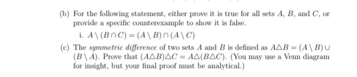(b) For the following statement, either | StudyX
