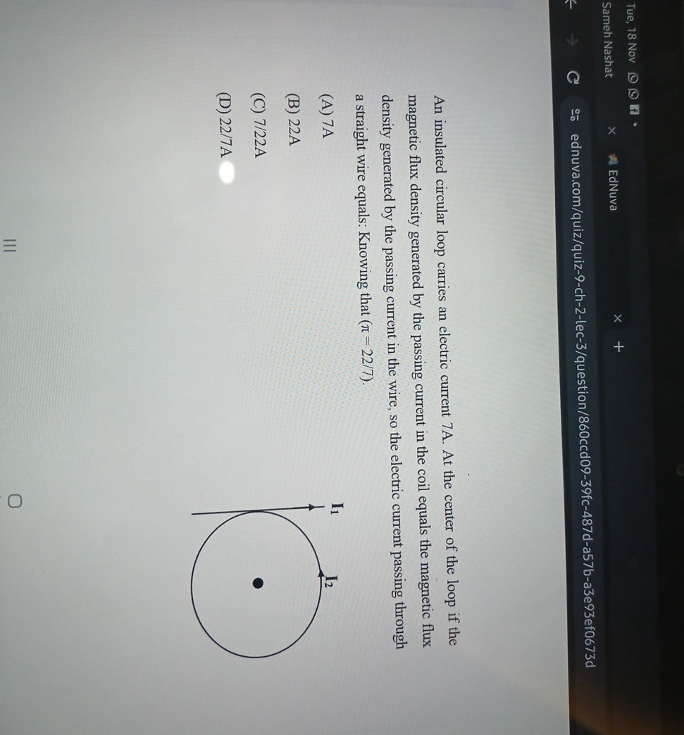 An insulated circular loop carries an | StudyX