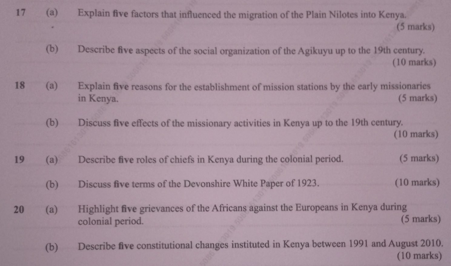 (a) Explain five factors that influenced the | StudyX