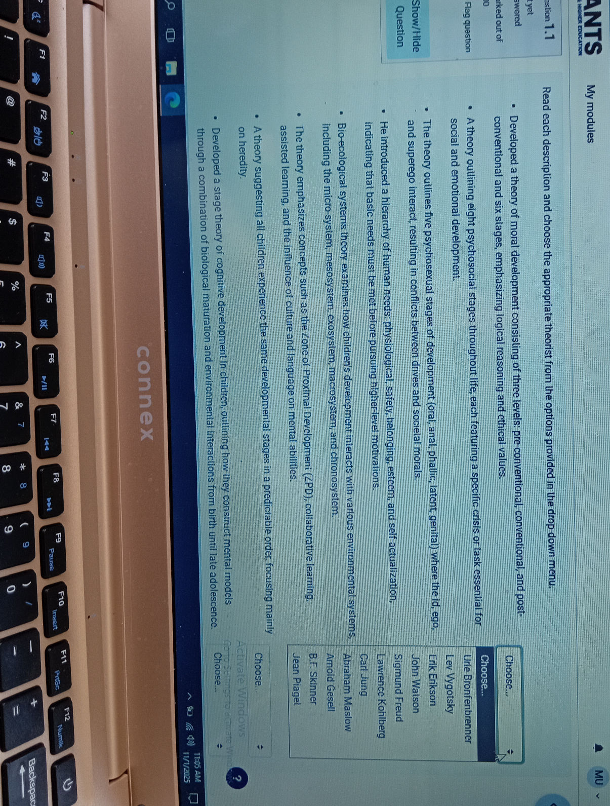 Read each description and choose the | StudyX