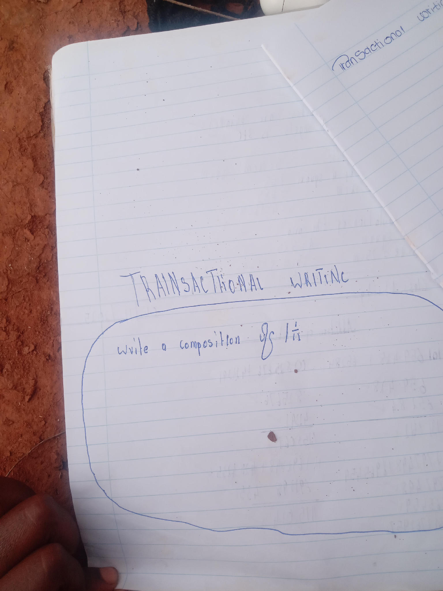 TRANSACTIONAL WRITING Write a composition | StudyX