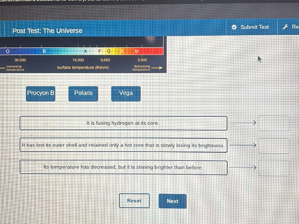 Post Test: The Universe **Star | StudyX