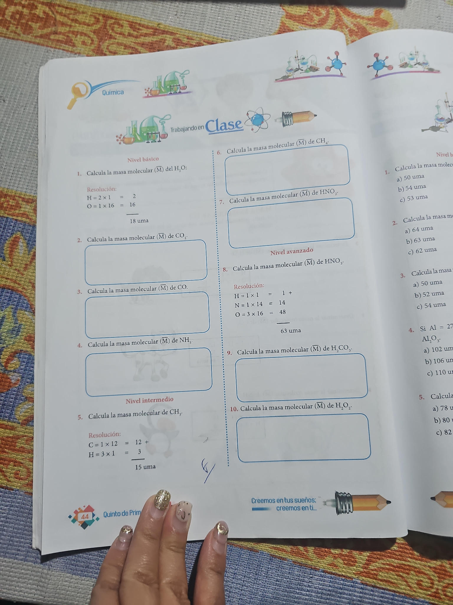 3. Calcula la masa molecular ($M$) de $CO$. | StudyX