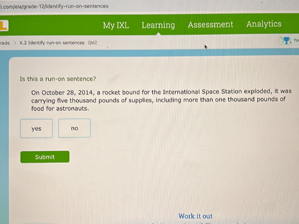 Is this a run-on sentence? On October 28, | StudyX
