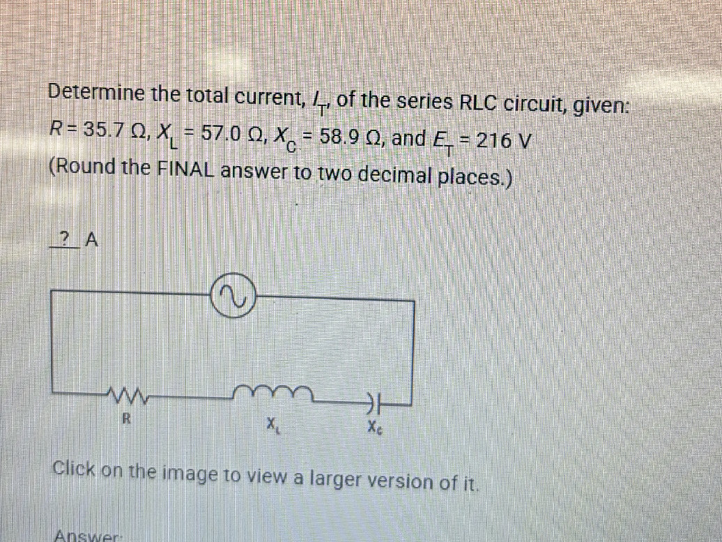 Determine the total current, $I_T$, of the | StudyX