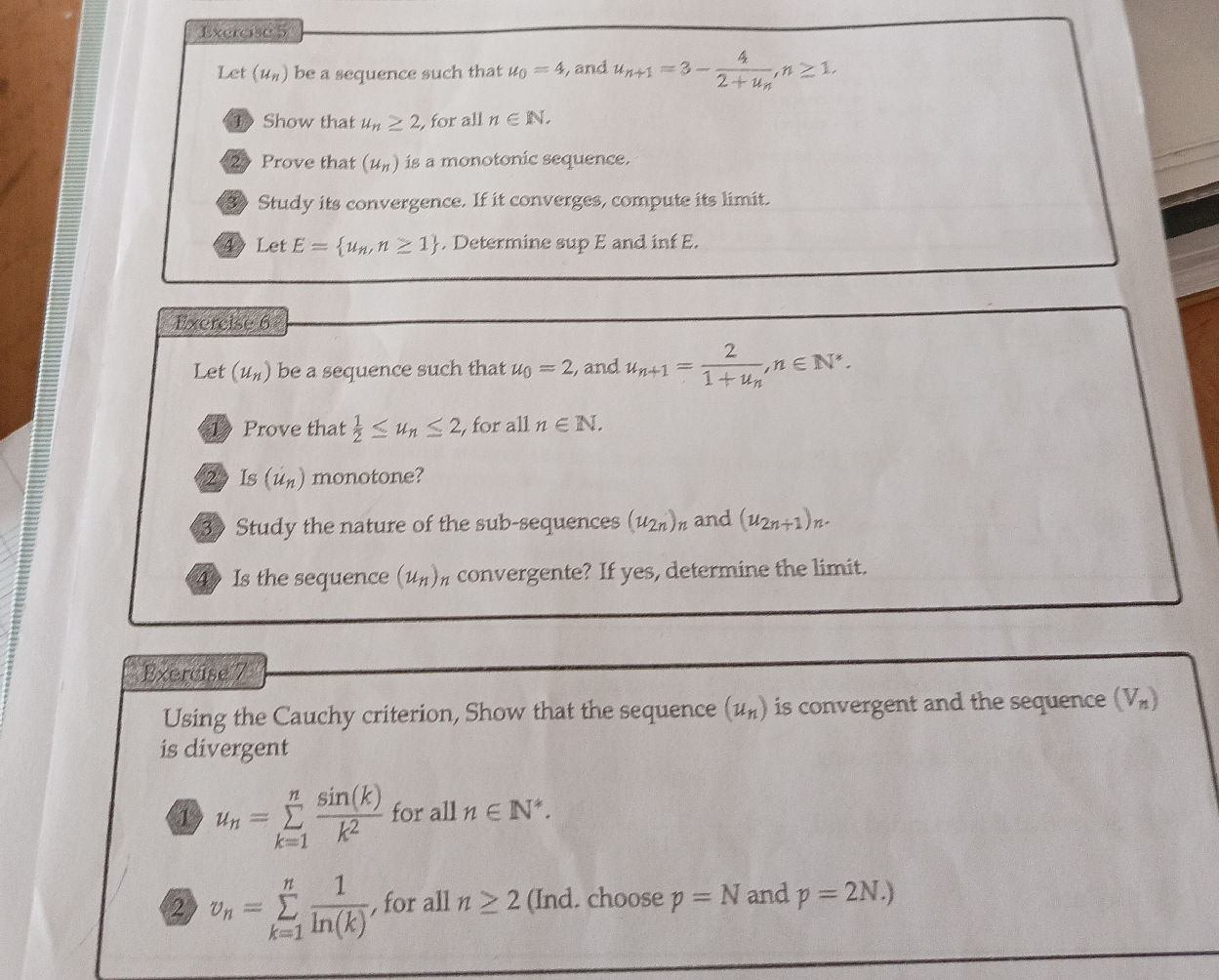 Using the Cauchy criterion, Show that the | StudyX