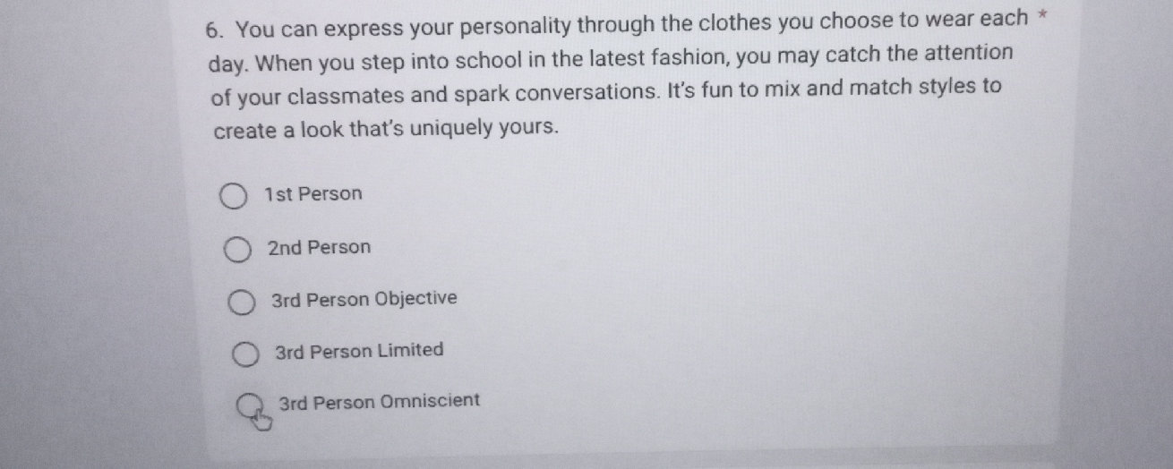 6. You can express your personality through | StudyX