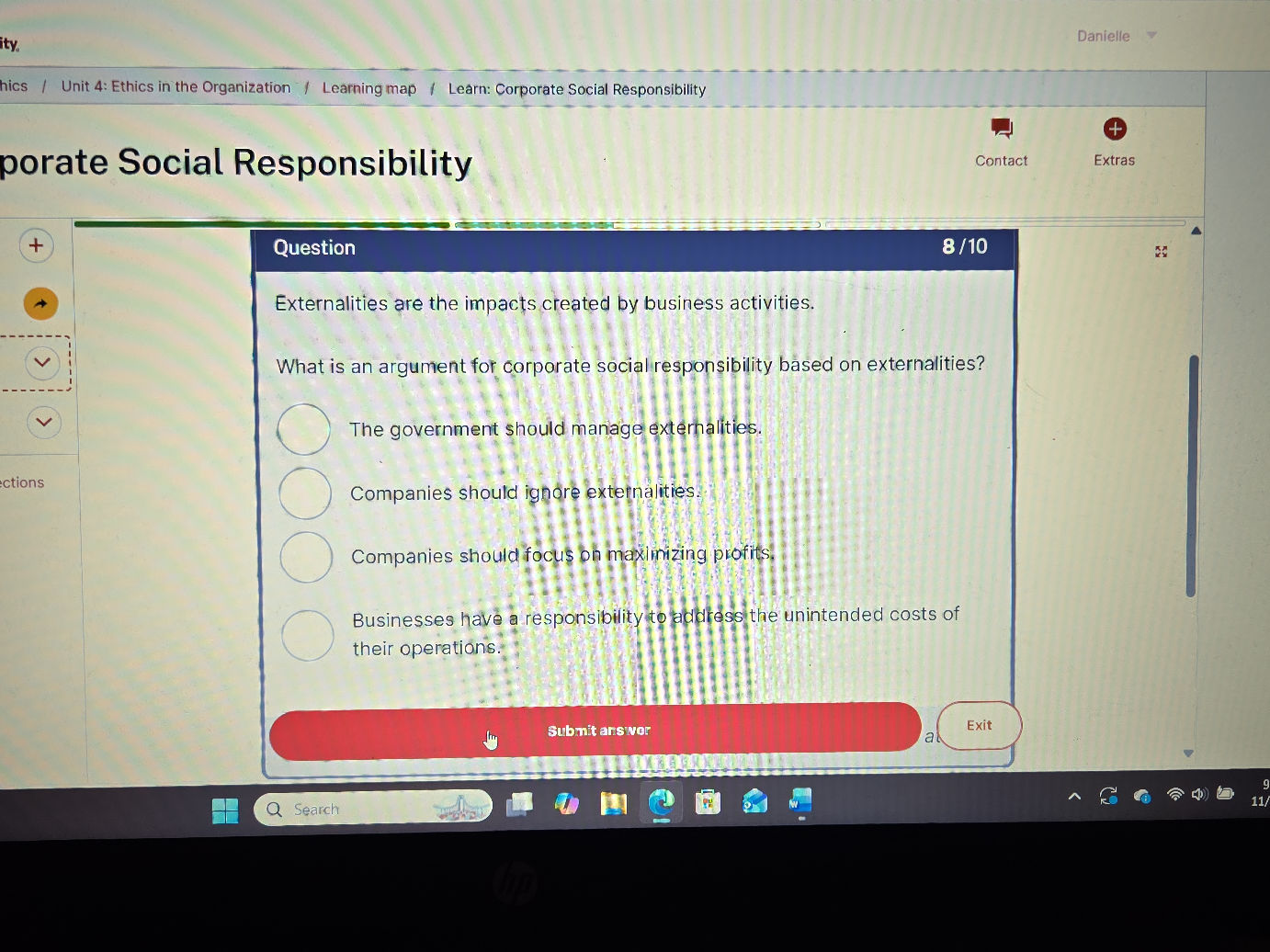 Externalities are the impacts created by | StudyX